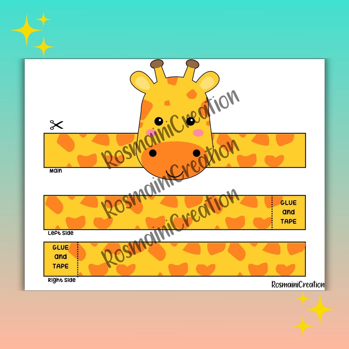 Safari Animal Paper Crown | Printable Jungle Crown for Kids' Birthday ...