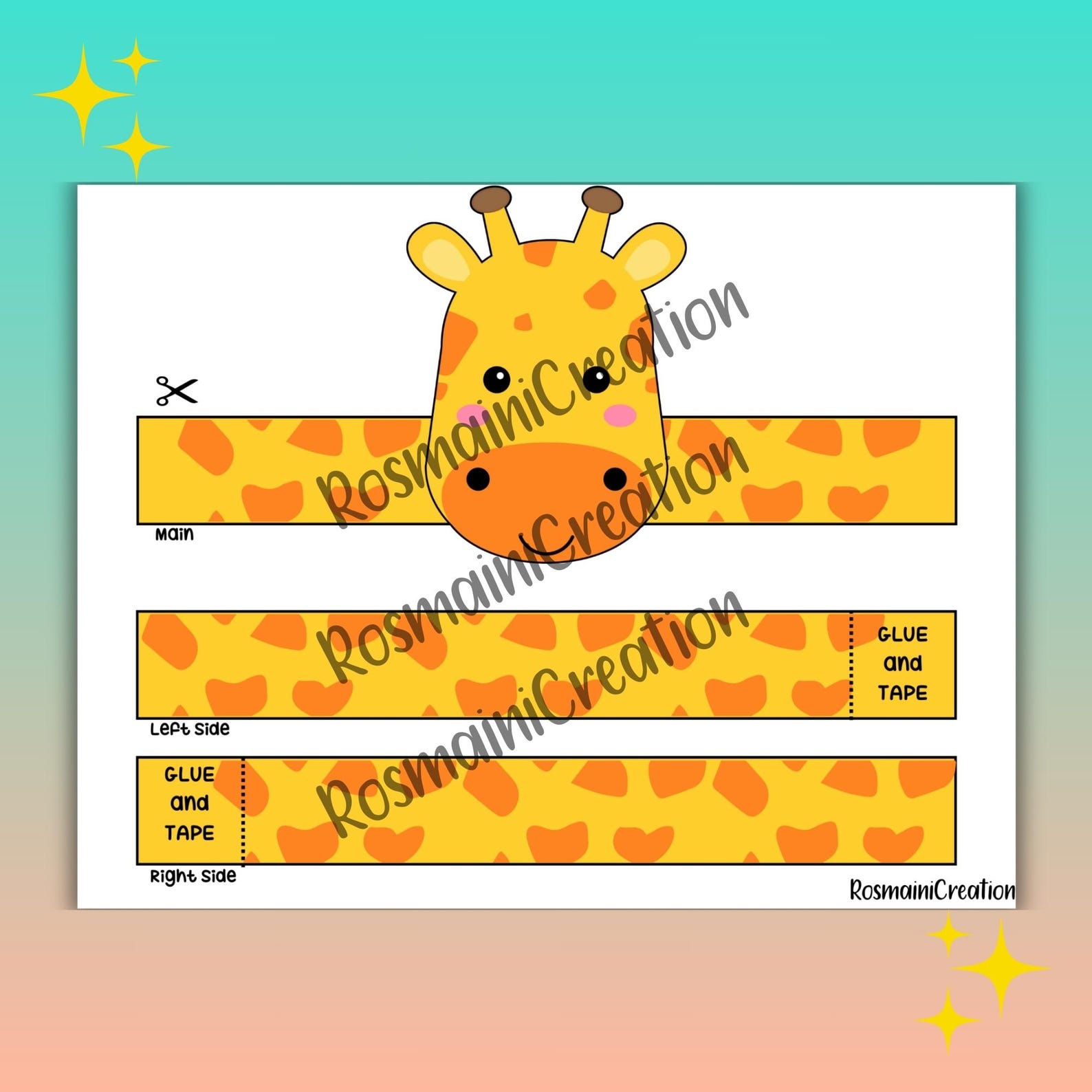 Safari Animal Paper Crown | Printable Jungle Crown for Kids' Birthday ...