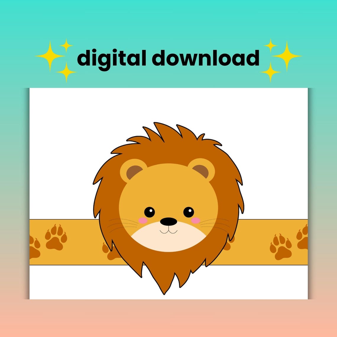 Safari Animal Paper Crown | Printable Jungle Crown for Kids' Birthday ...