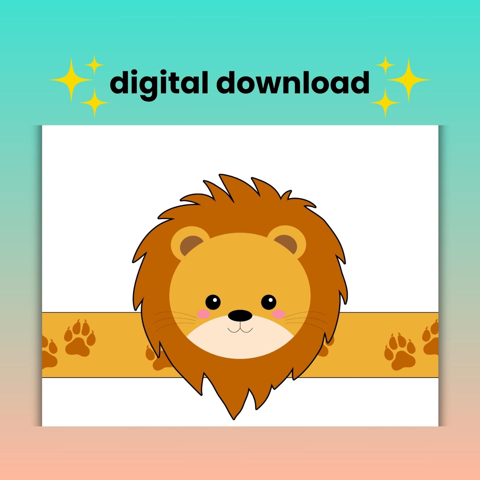 Safari Animal Paper Crown | Printable Jungle Crown for Kids' Birthday ...