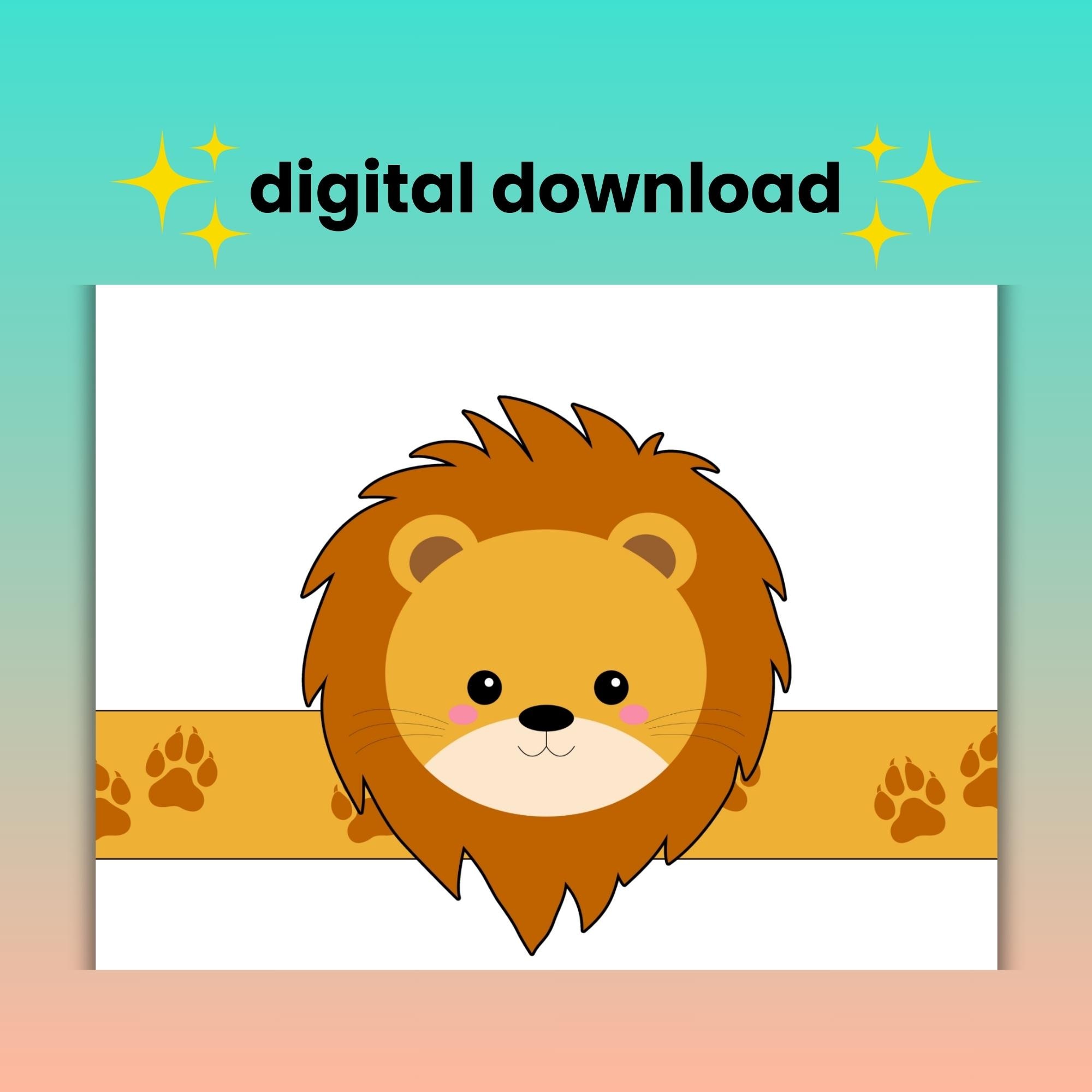 Safari Animal Paper Crown | Printable Jungle Crown for Kids' Birthday ...