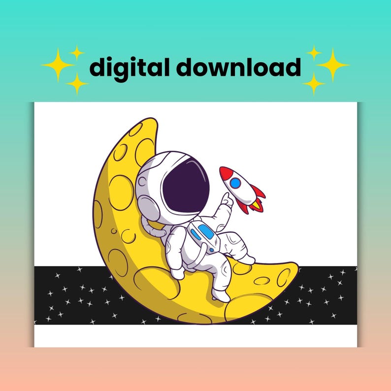 Astronaut Paper Crown | Printable Space Crown for Kids' Birthday Party ...