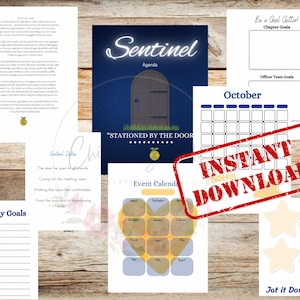 Printable FFA Sentinel Agenda: Record Keeping, Officer Planner (digital ...