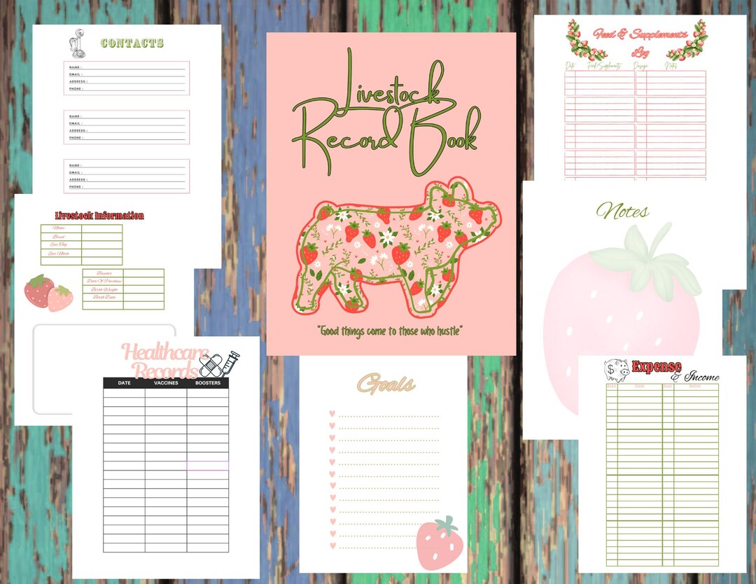 PRINTABLE Livestock Show Record Book, Pig Show, Show Mom, FFA, Record ...