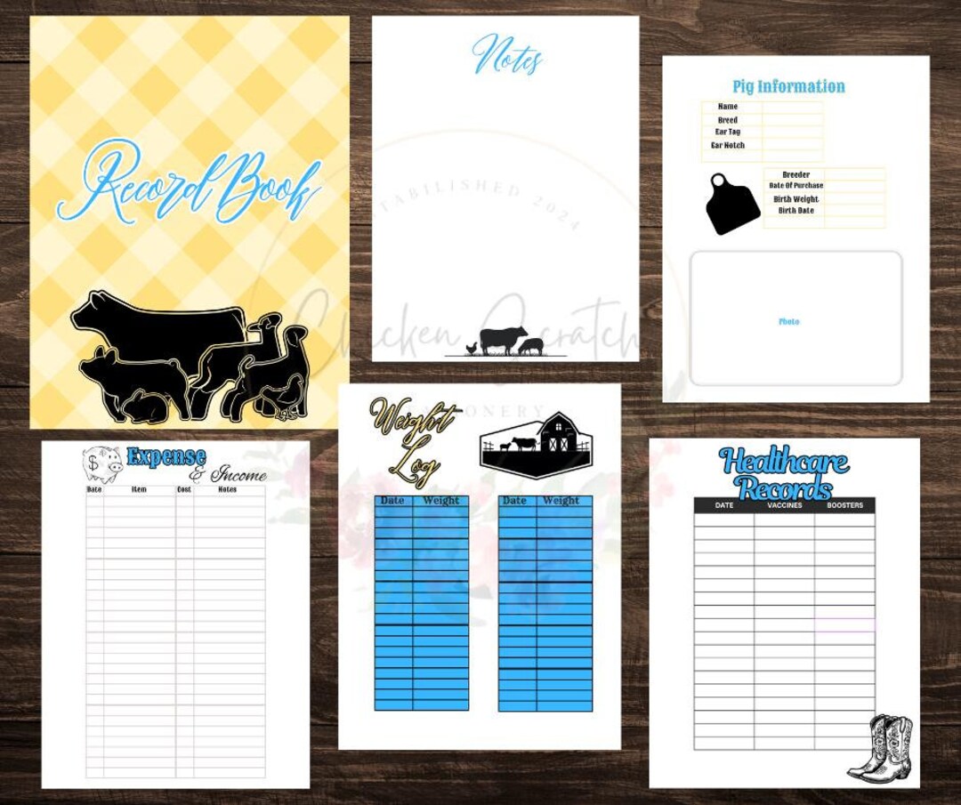 Livestock Show Record Book, Pig Show, Show Mom, FFA, Record Keeping - Etsy