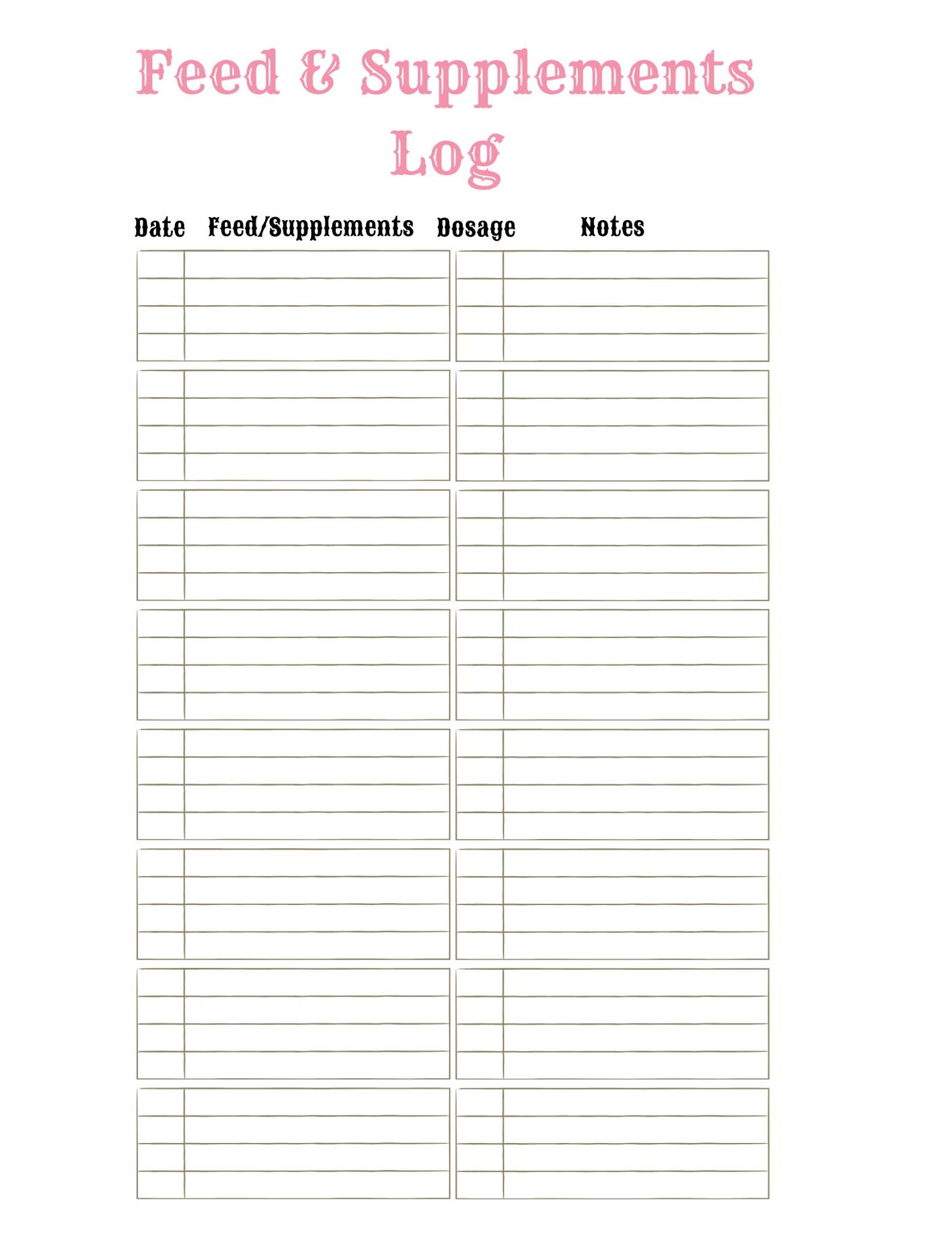 PRINTABLE Livestock Show Record Book, Pig Show, Show Mom, FFA, Record ...