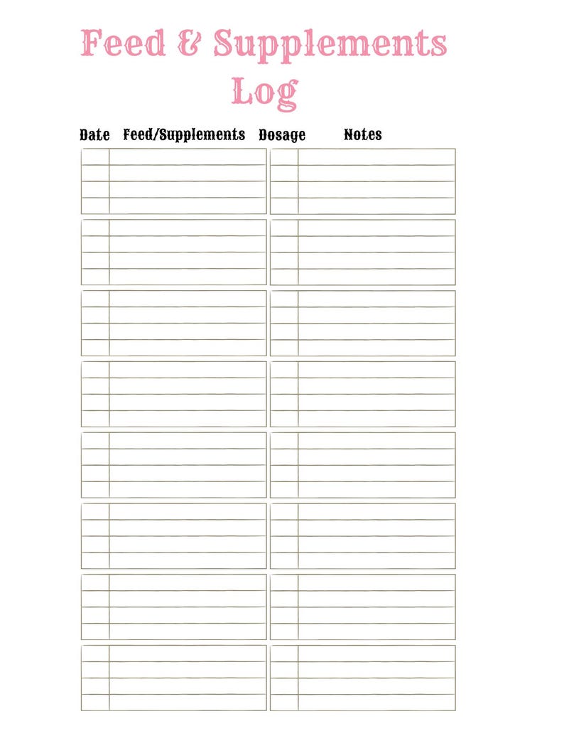 PRINTABLE Livestock Show Record Book, Pig Show, Show Mom, FFA, Record ...