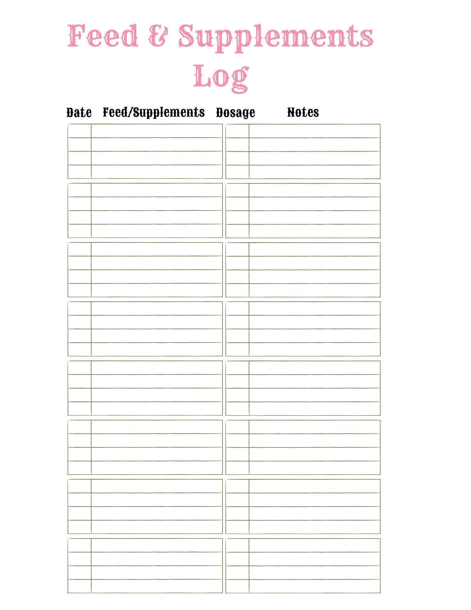 PRINTABLE Livestock Show Record Book, Pig Show, Show Mom, FFA, Record ...