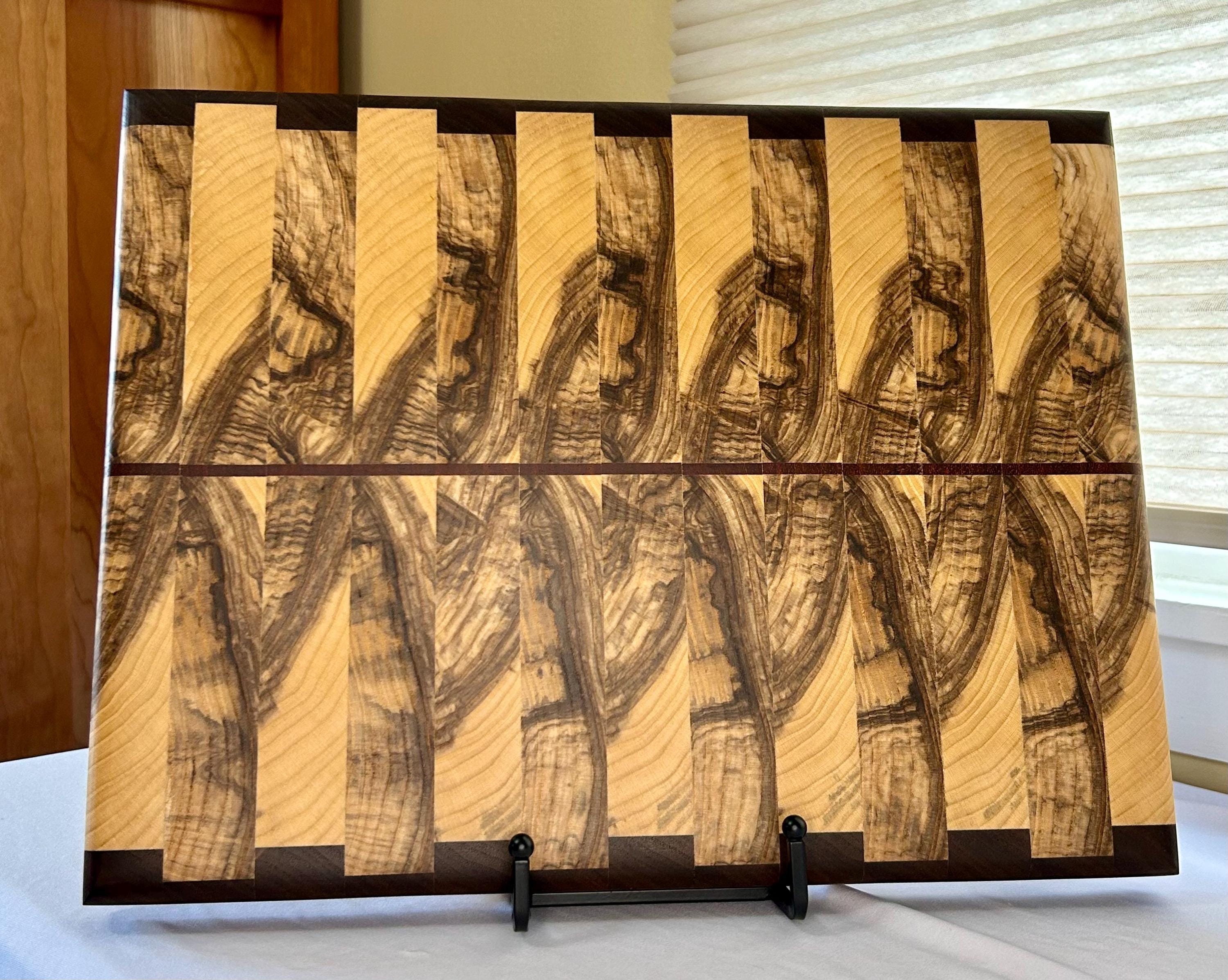 Hackberry/ovangkol End Grain, Butcher Block Style Cutting Board - Etsy