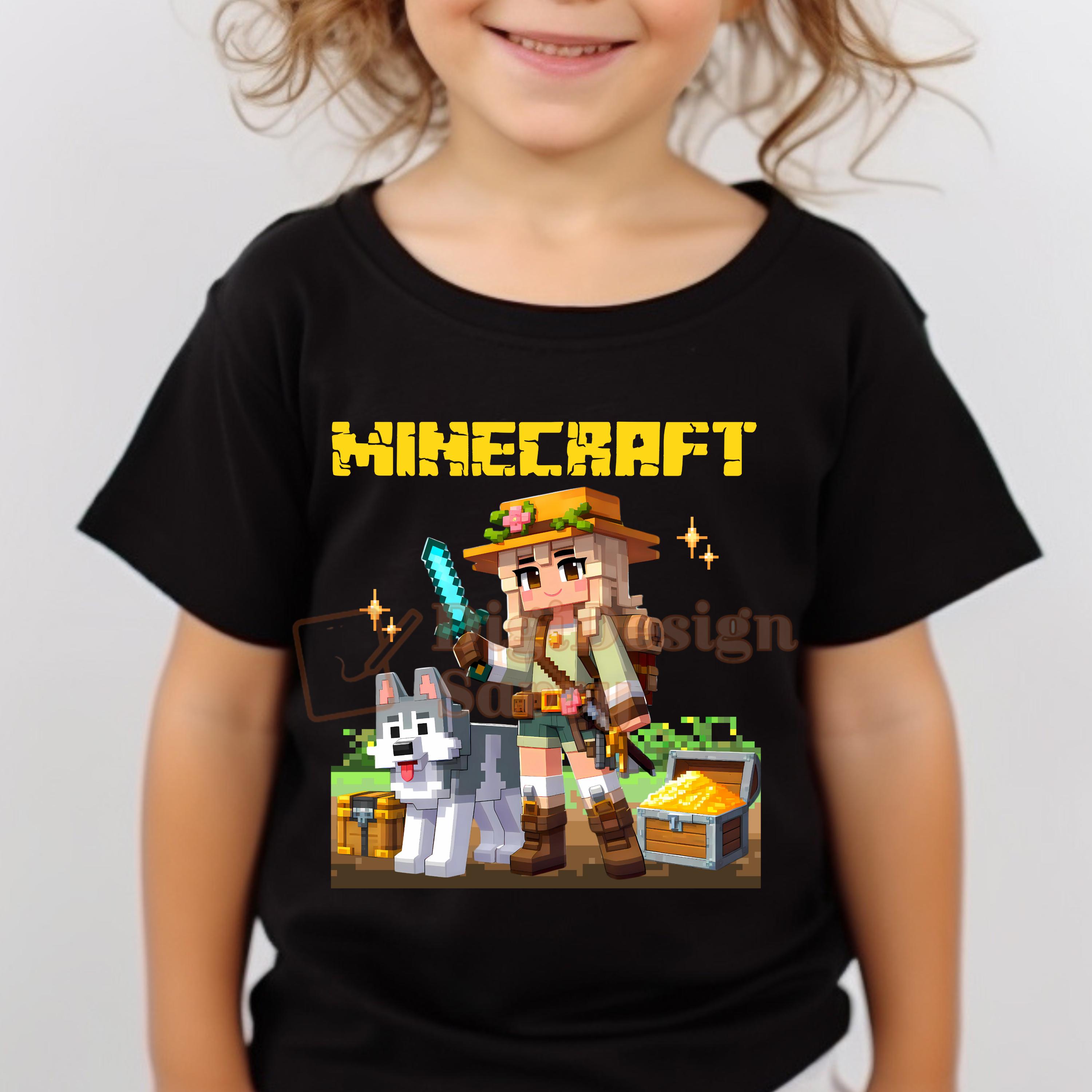 Minecraft PNG, Minecraft-inspired Girl Adventurer Sublimation Design ...