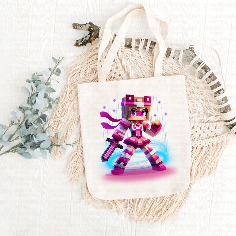 Minecraft Gamer Girl PNG, Pixel Warrior Princess Clipart (digital ...
