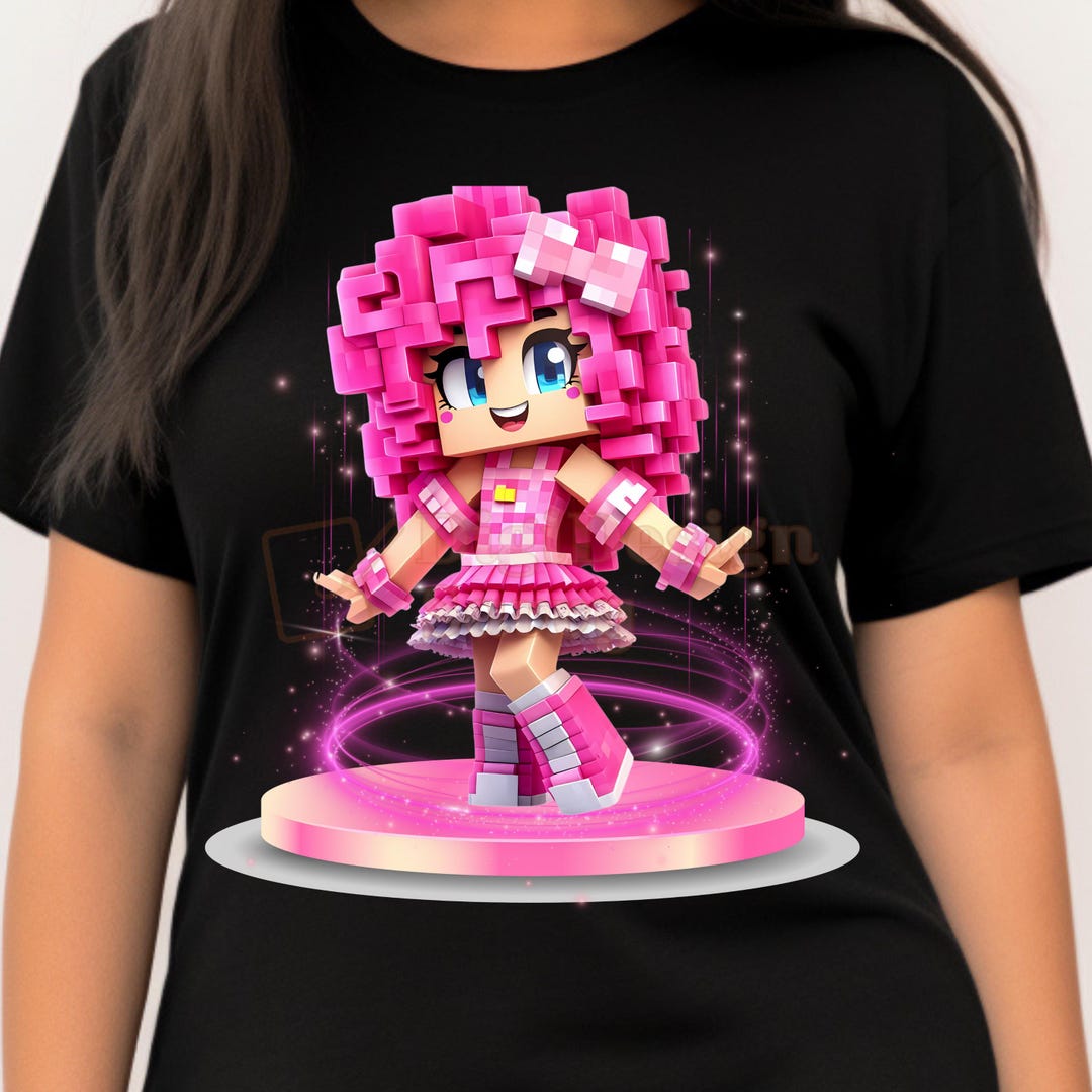 Minecraft Pinkie Pie PNG | Gamer Girl Clipart, Party Pony (digital ...