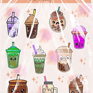 Sip & Stick: Boba Tea Sticker Set for Planners, Journals, and Digital ...