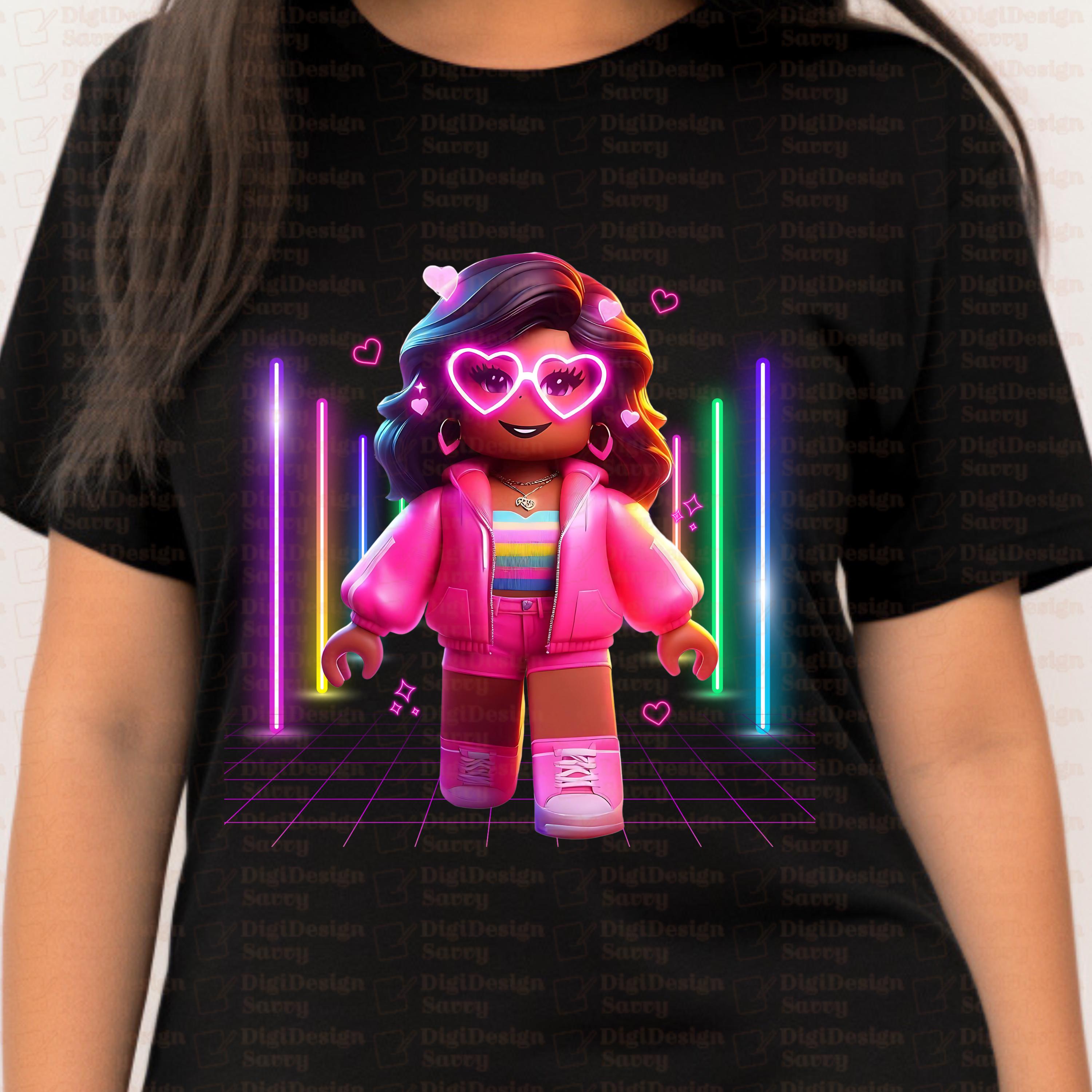 Retro Neon Roblox Sublimation PNG | Cute Gamer Girl Digital Download ...