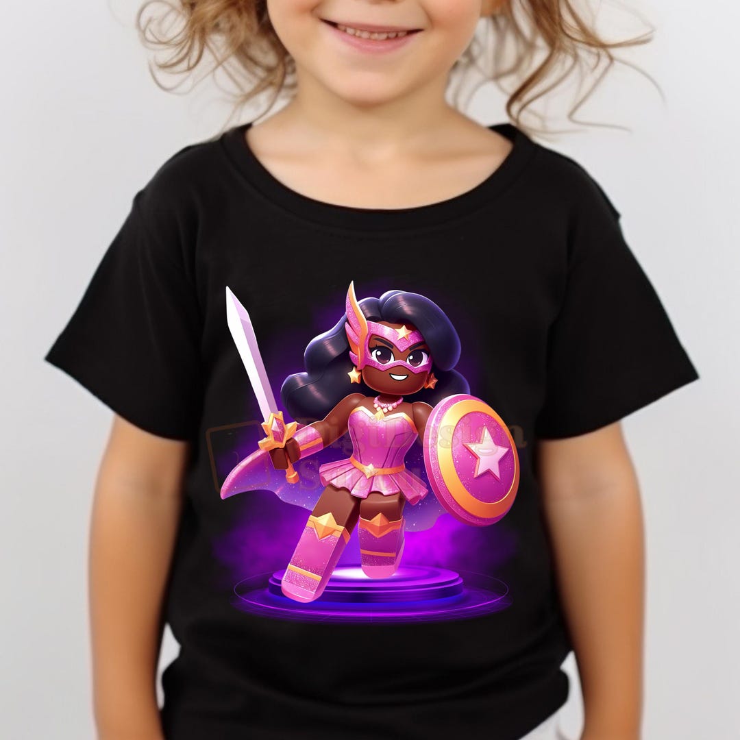 Roblox Girl Superhero PNG Mia | Roblox Cute Girl Gamer PNG | Gamer Girl ...
