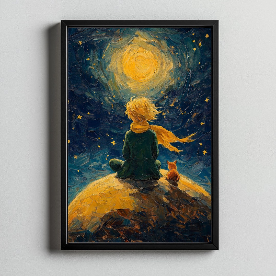 The Little Prince Digital Art Print - Whimsical Illustration, Instant ...