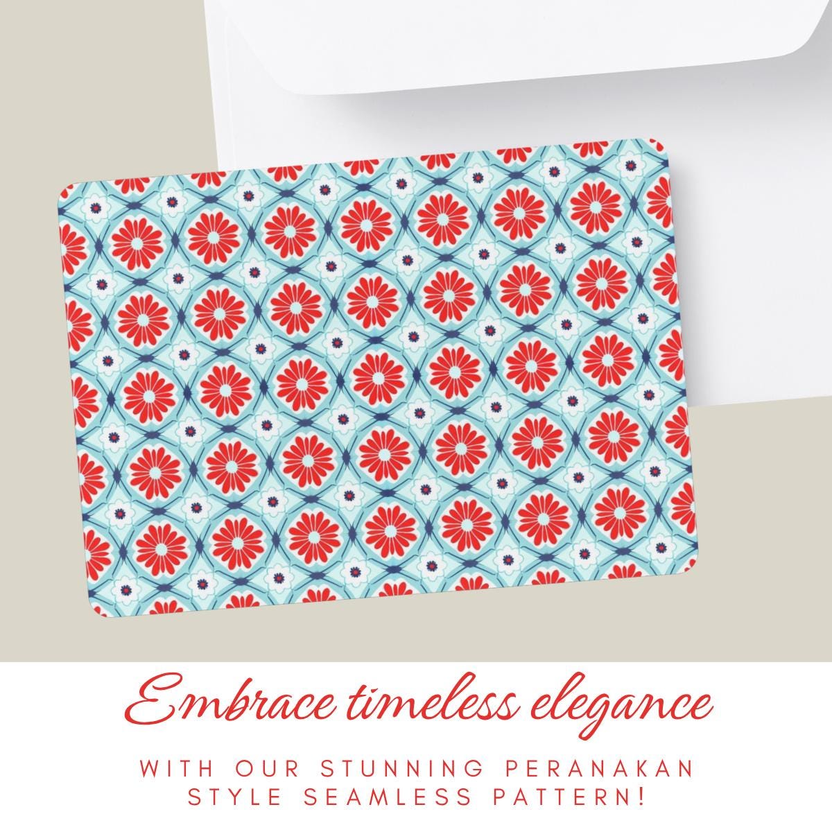 Peranakan Style Seamless Pattern, Chinoiserie Floral Digital Paper ...