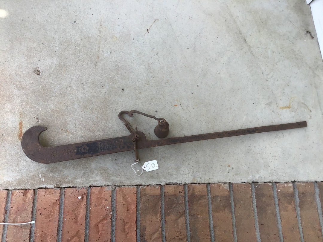 Antique Cast Iron Sargent 200 Balance Beam Cotton Scales With One Pea S ...