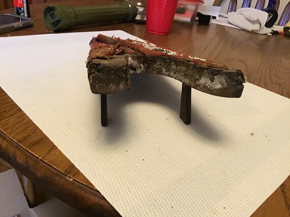 Vintage old primitive wood folding boot jack with Ind… - Gem