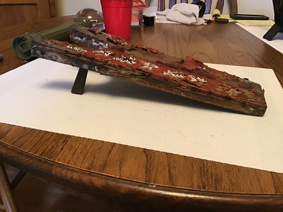 Vintage old primitive wood folding boot jack with Ind… - Gem