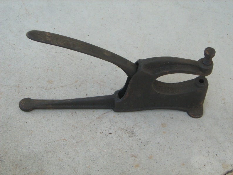 Antique Rivet Press Punch Tool Cast Iron Bench Top Leather | Etsy