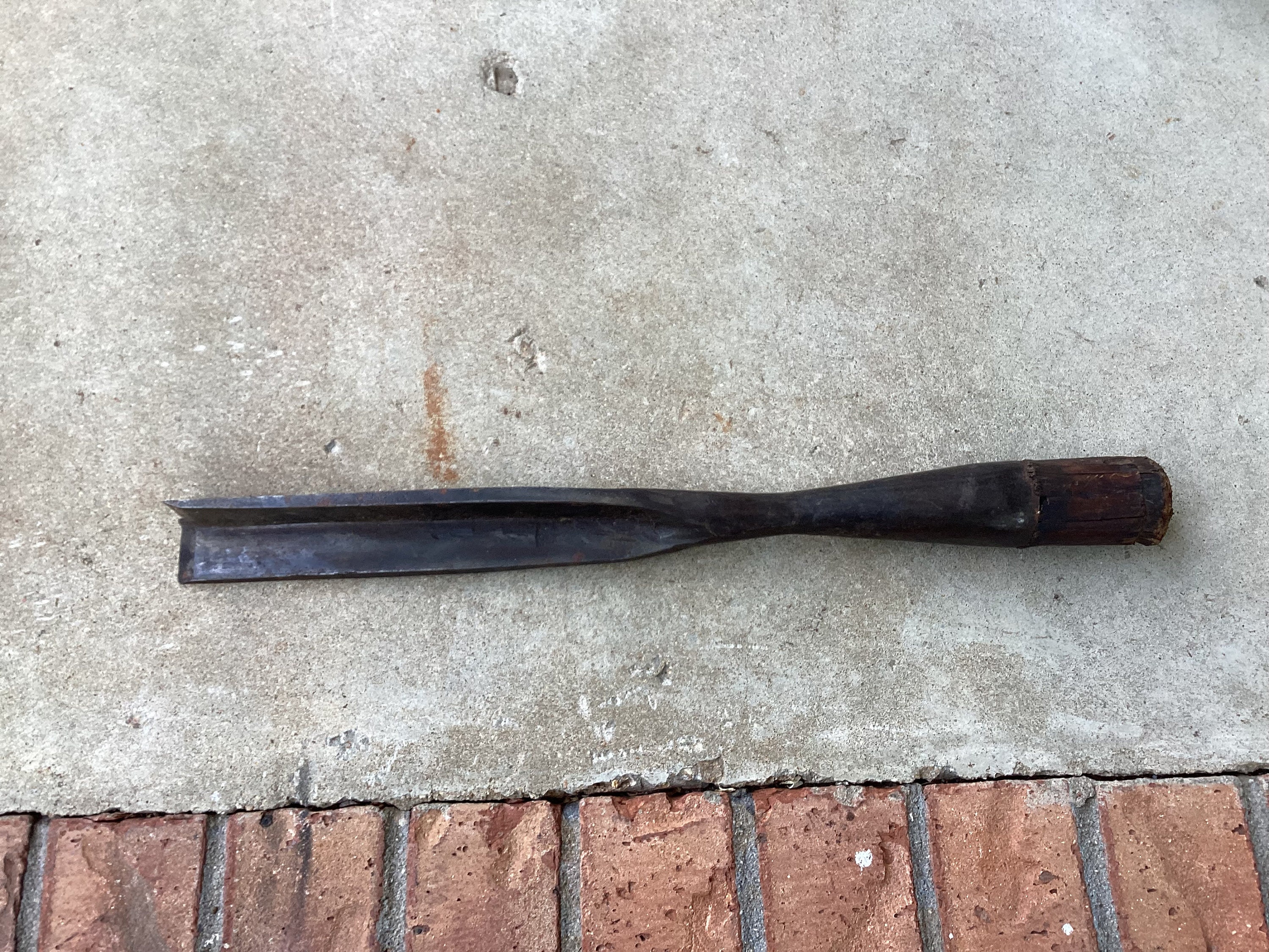 Large Antique V Corner Wood Chisel, Woodcarving, Parting Gouge Chisel ...