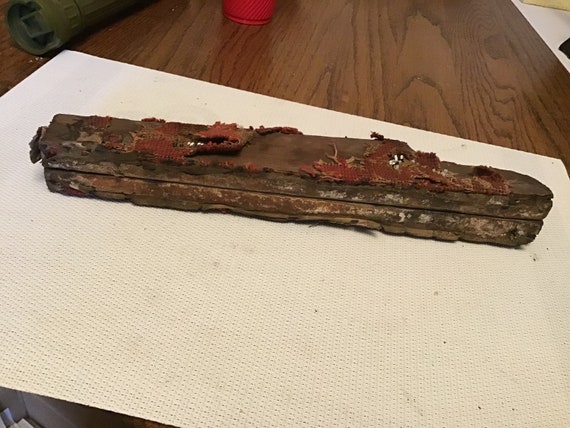 Vintage old primitive wood folding boot jack with Ind… - Gem