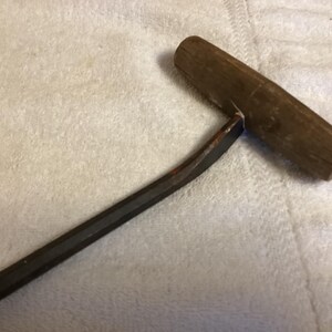 Barn Find Vintage Wood Handle Extra Long Primitive Hay Hook 22” Long. H ...