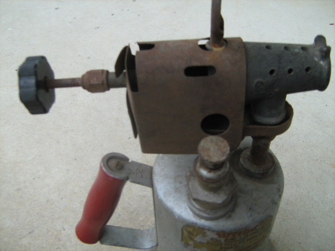 Vintage red wood handle Clayton Lambert plumbers blow torch | Etsy