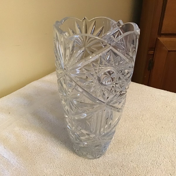Large Crystal Vase - Etsy