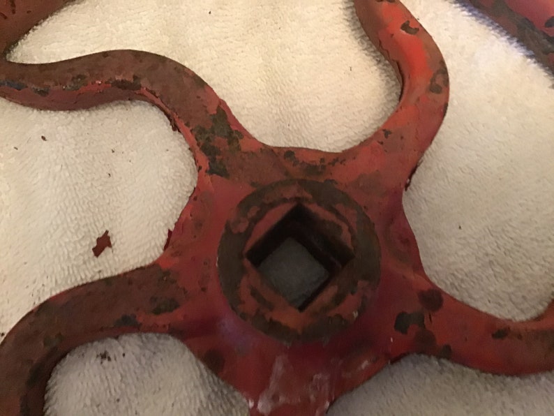 Antique Cast Iron Architectural Salvage Red Chipping Paint - Etsy