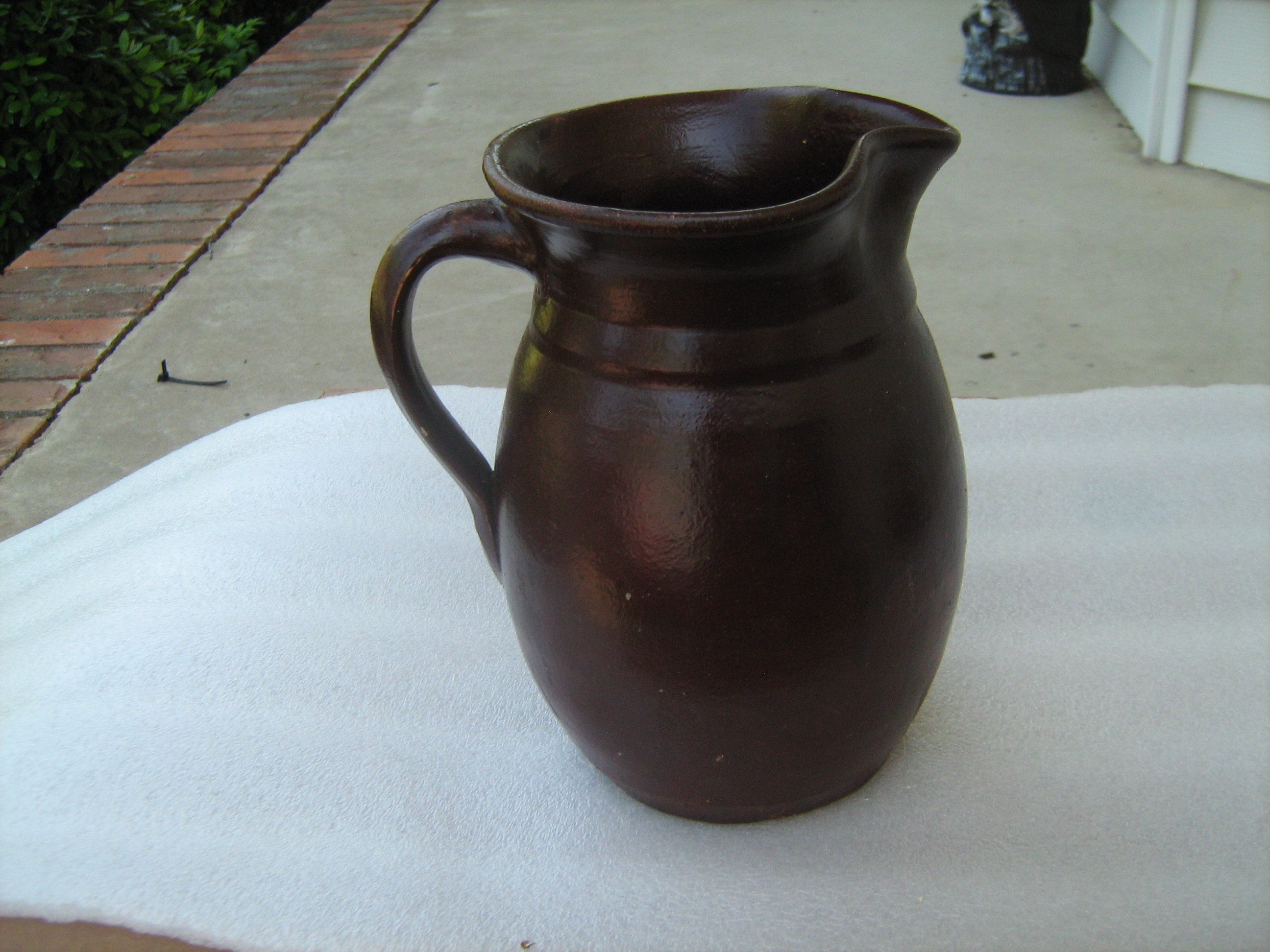 Home Décor Antique Brown Pottery Pitcher Home & Living etna.com.pe