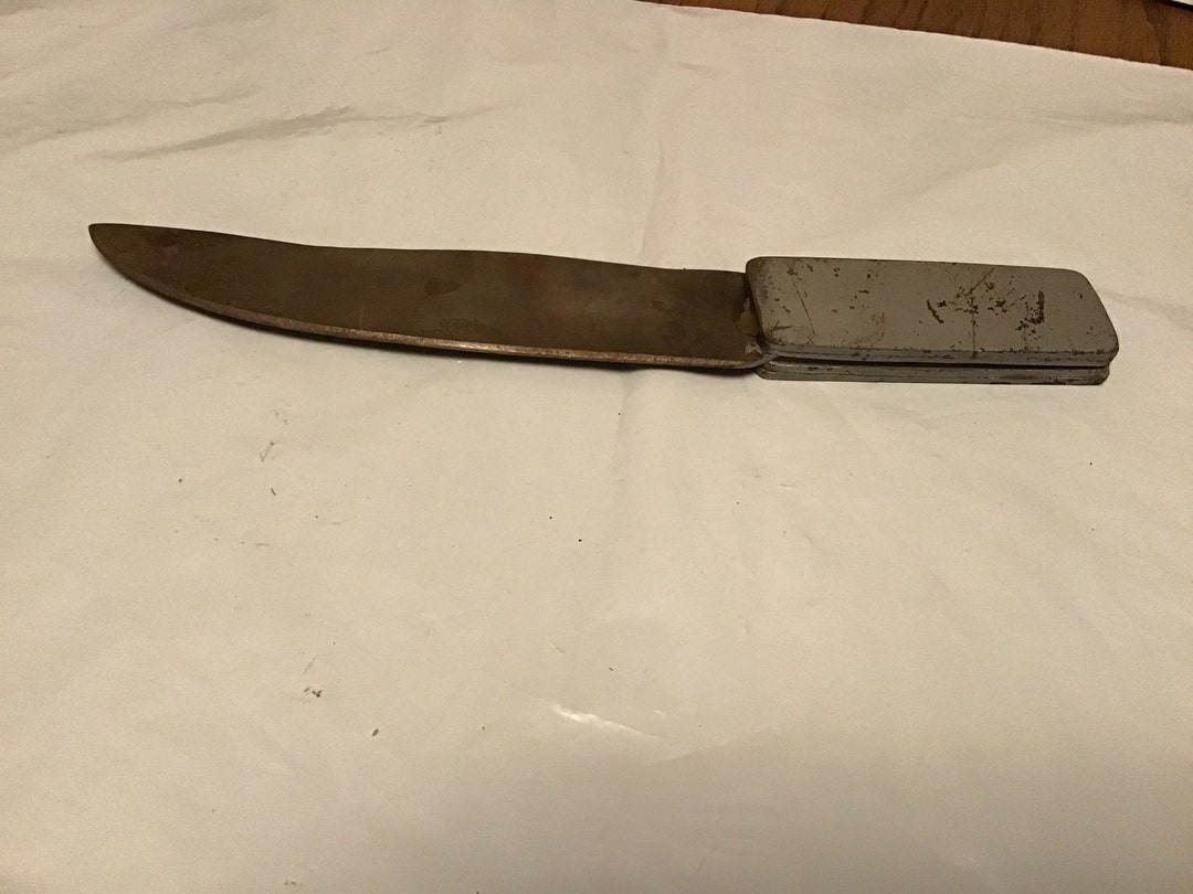 Vintage Old Primitive Looking All Metal Home Made Knife - Etsy