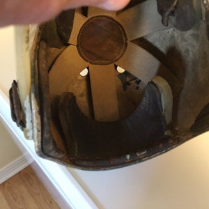 Vintage Early Kids Football Helmet Scuffs Scratches Finish Loss Old and ...