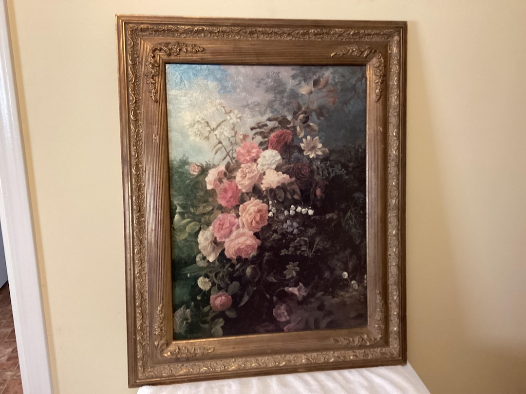G.R. Barr Painting Still Life With Roses Singed and Dated 1886 - Etsy