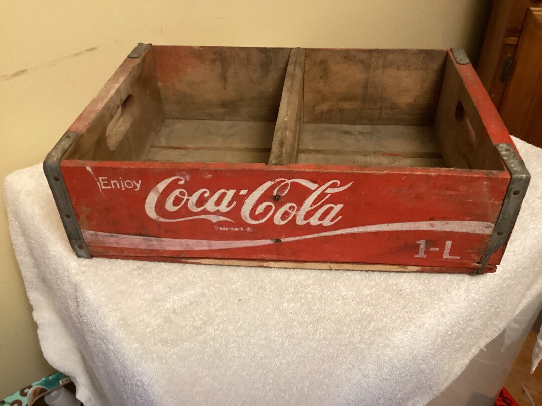 Wood Red With White Letters Coke Cola Case - Etsy