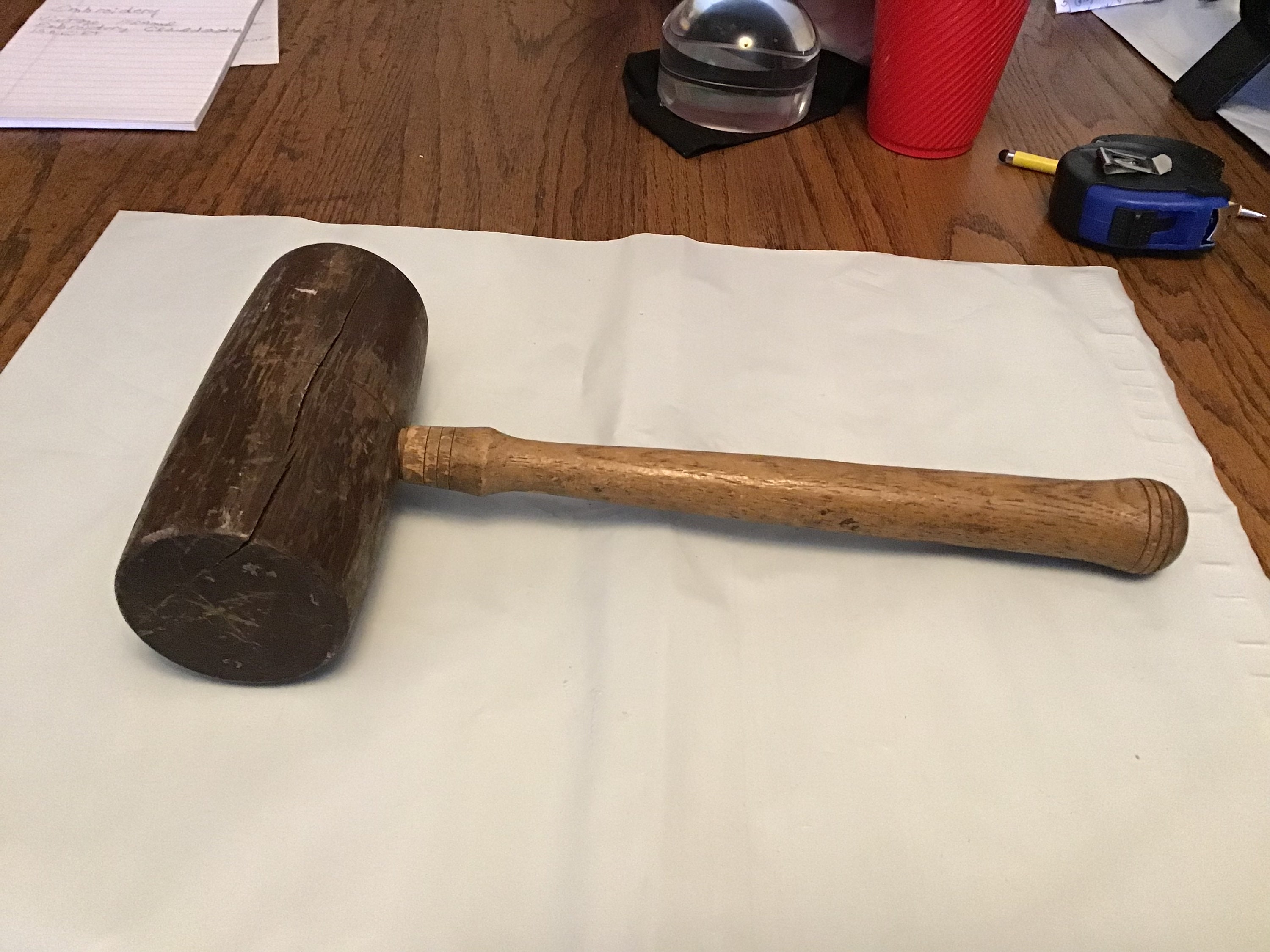 Vintage Wood Hammer Maul H 1 Etsy