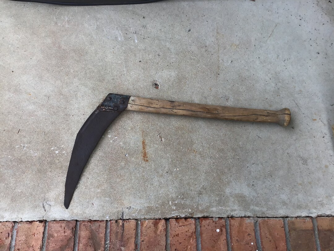 Primitive Hand Made Old Wood Handle Hand Scythe Old Primitive - Etsy