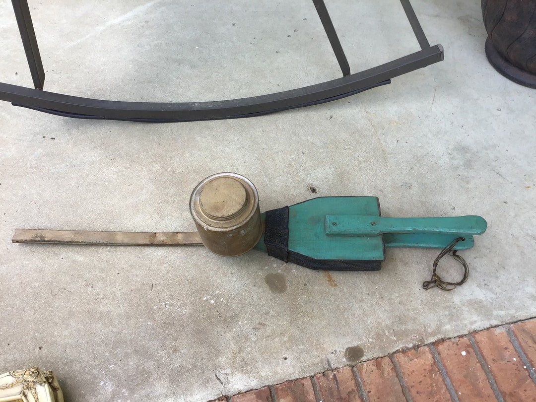 Large Old 32” Long Primtive Green Bellows’s. Garden Sprayer Great ...