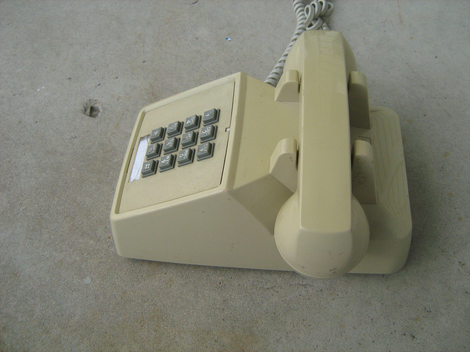 Tan or Bone Color Working Premier Push Button Desk Telephone | Etsy