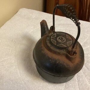 Antique 1800s Small No. 8 Star Cast Iron Kettle Bird Mouth Spout Swivel Lid - Etsy