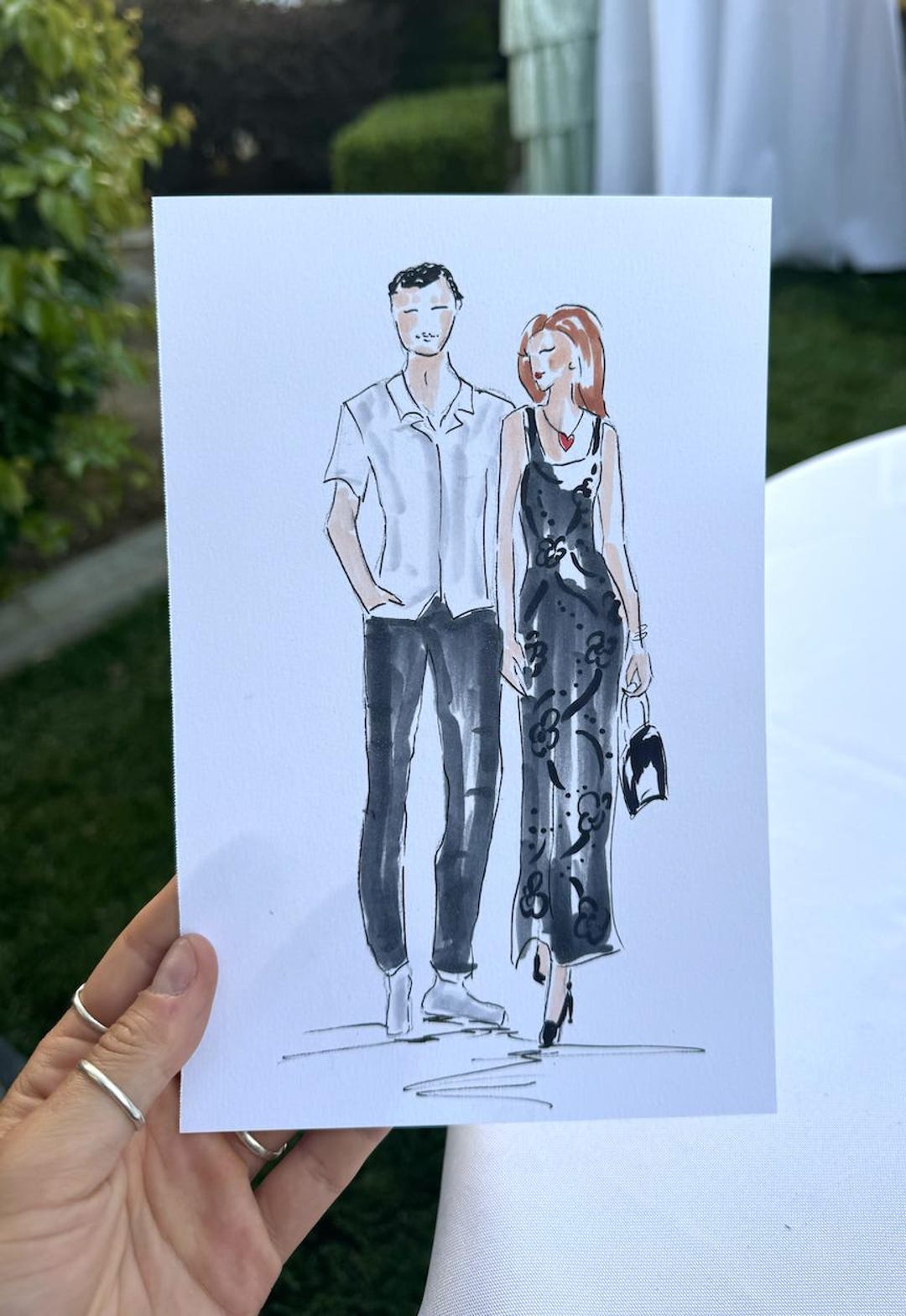 LIVE GUEST PORTRAIT, Wedding Sketching, Live Wedding Artist, Fashion ...