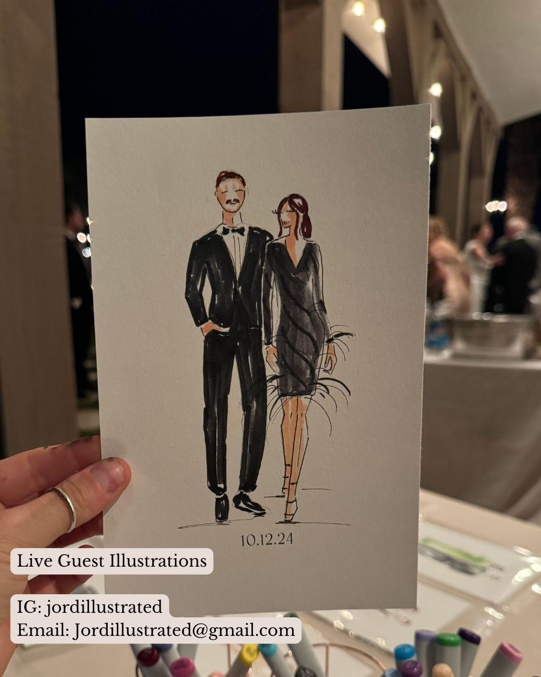 LIVE GUEST PORTRAIT, Wedding Sketching, Live Wedding Artist, Fashion ...