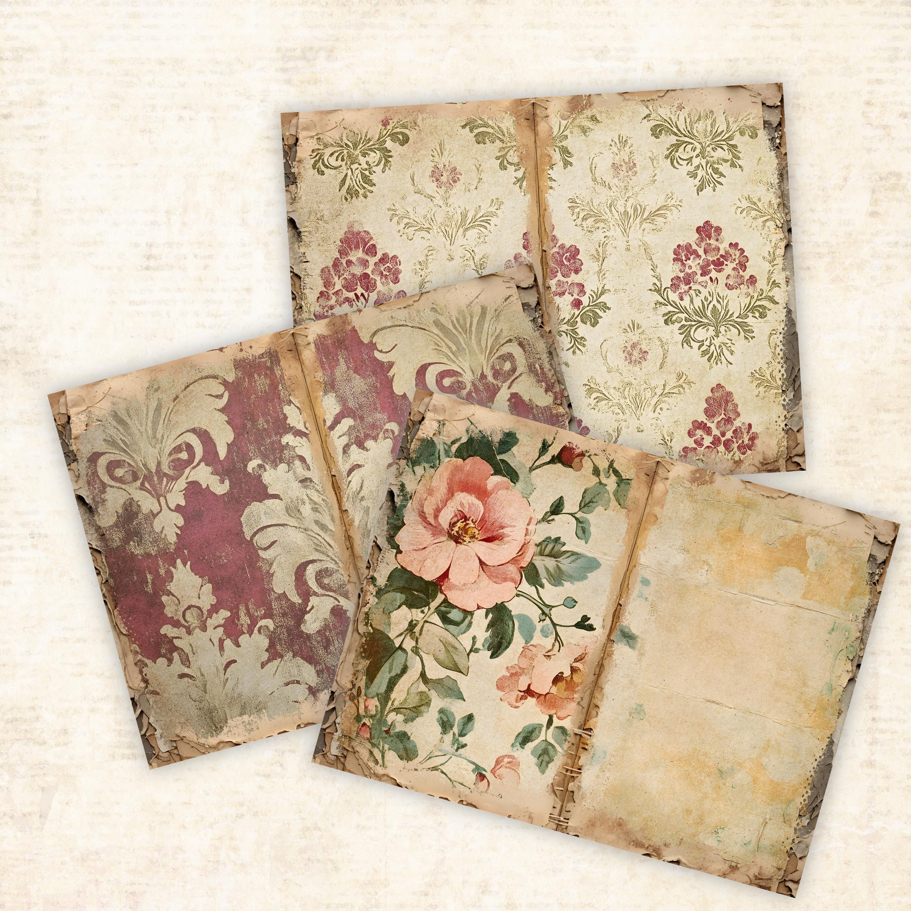 Vintage Victorian Junk Journal Printable Pages, Floral Junk Journal ...