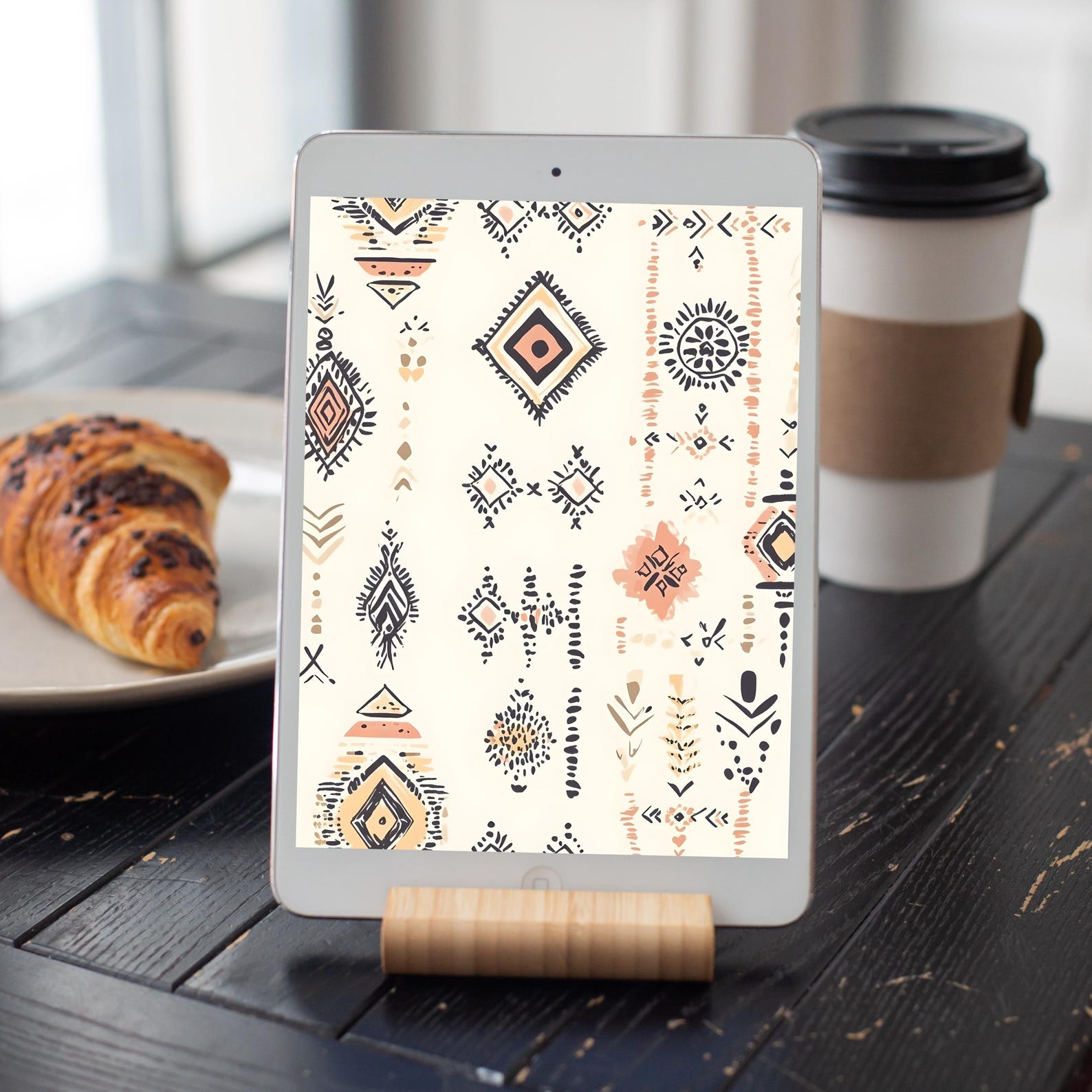 Boho Tribal Pattern Digital Paper Pack, Neutral Native Patterns, 10 ...