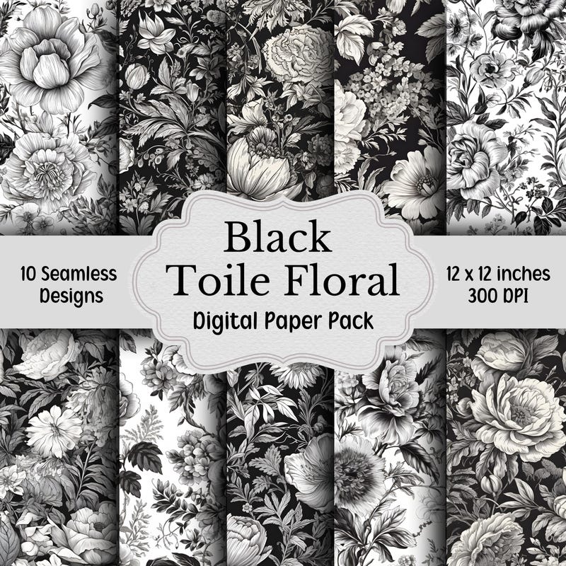 Black Toile - Etsy