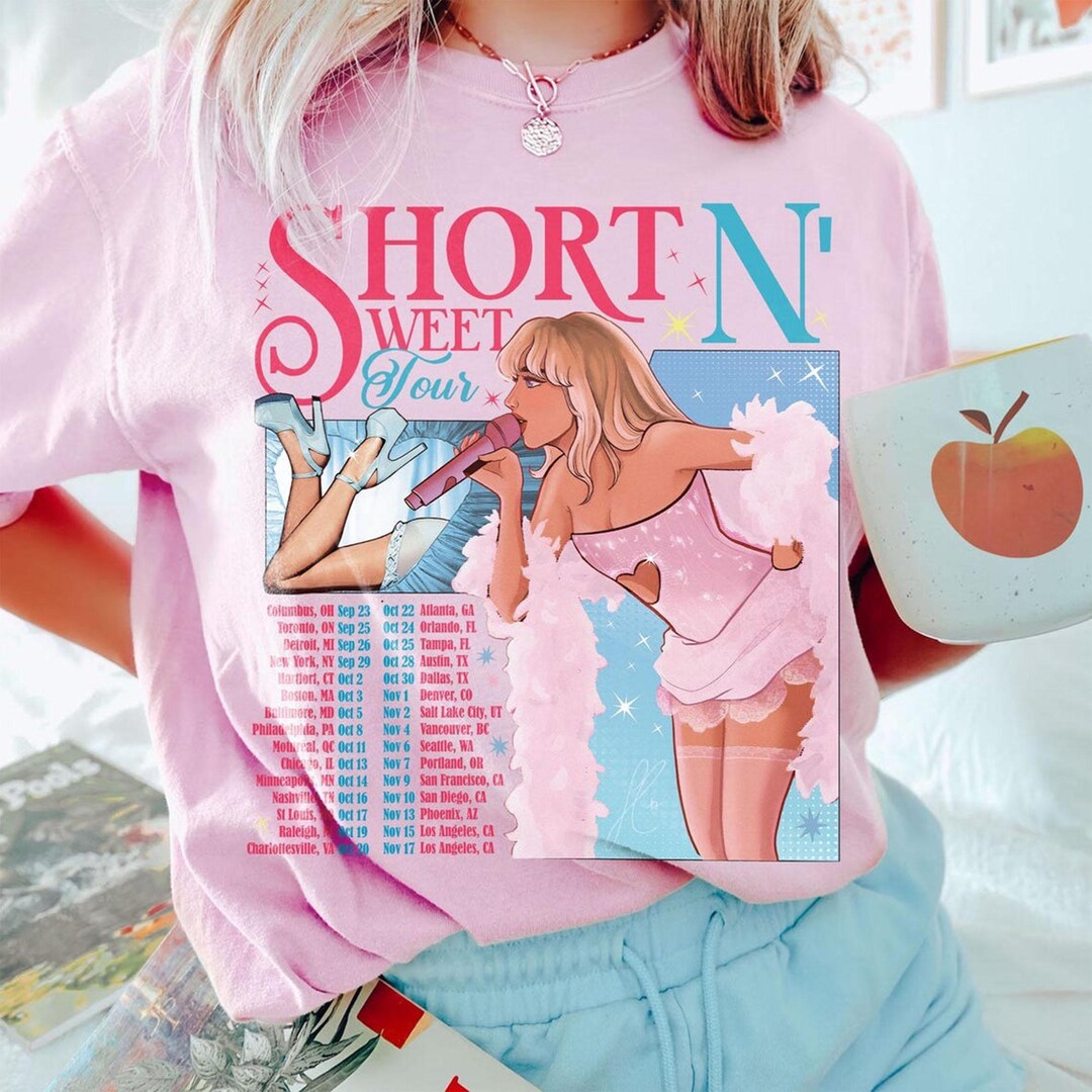 Short N Sweet Tour T-shirt, Tracklist T-shirt, Music Tour T-shirt, Lie ...