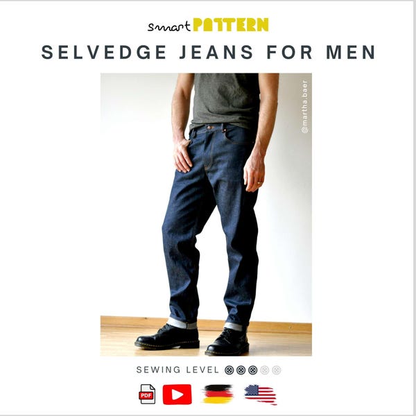 Mens Jeans Pattern - Etsy