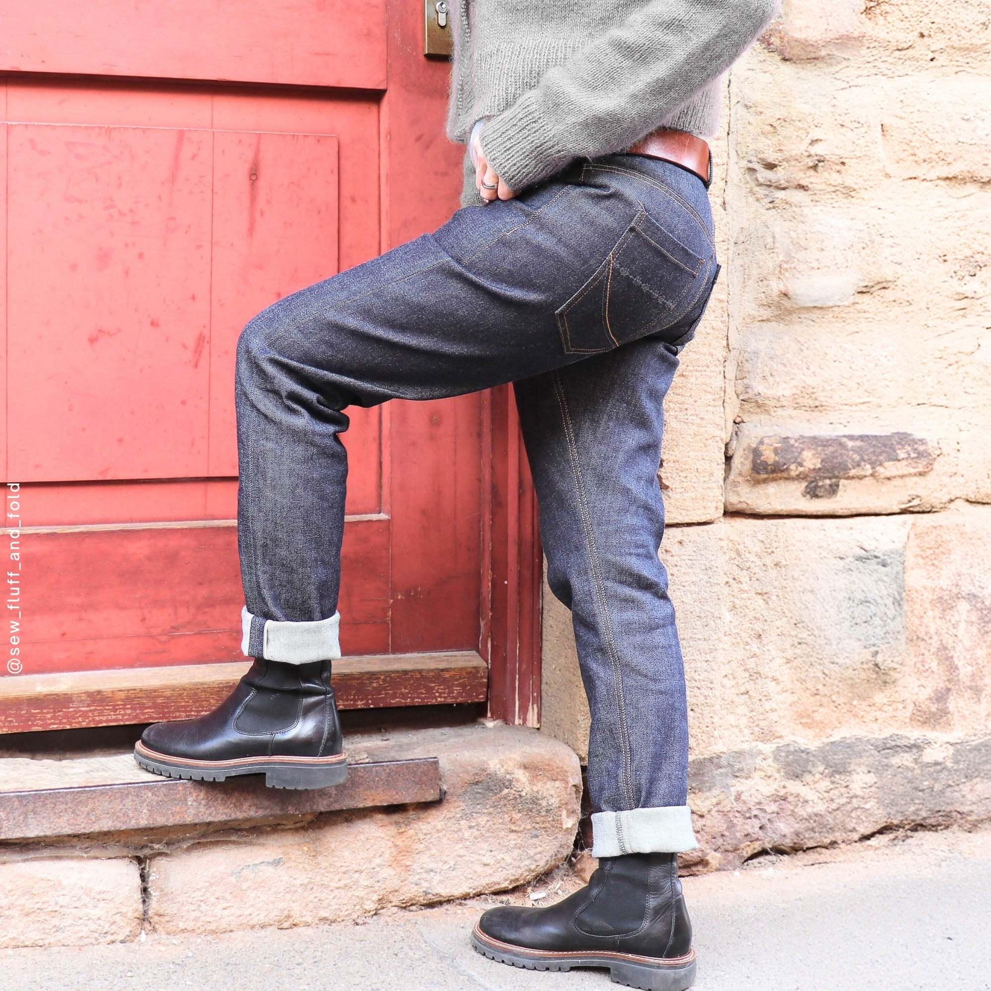 Selvedge Jeans Sewing Pattern for Women, Us-size 0-22, Tapered Fit - Etsy