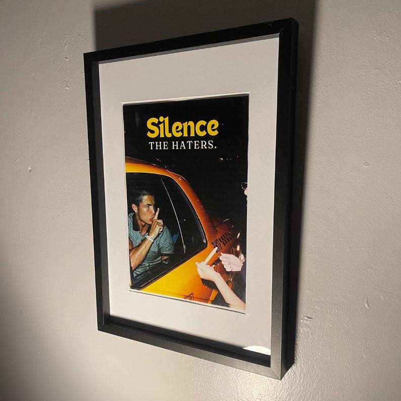 Cristiano Ronaldo Poster - 'silence the Haters' | Iconic Football Art ...